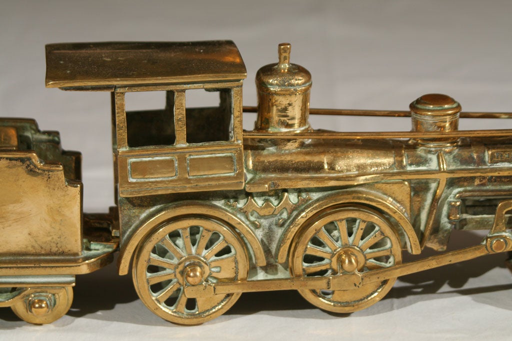 Solid Brass Model Train at 1stDibs | brass model train shop, brass ...