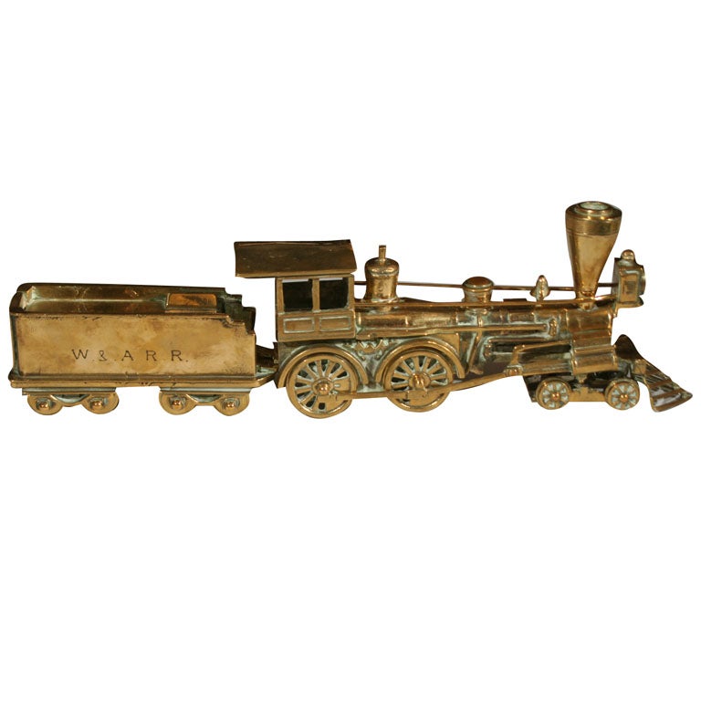 Solid Brass Model Train at 1stDibs | brass model train shop, brass ...