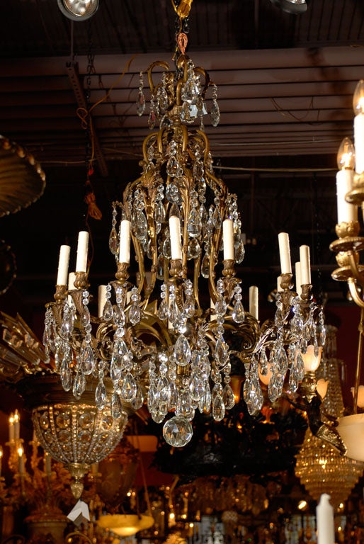 Antique Chandelier. French Cage style chandelier at 1stDibs