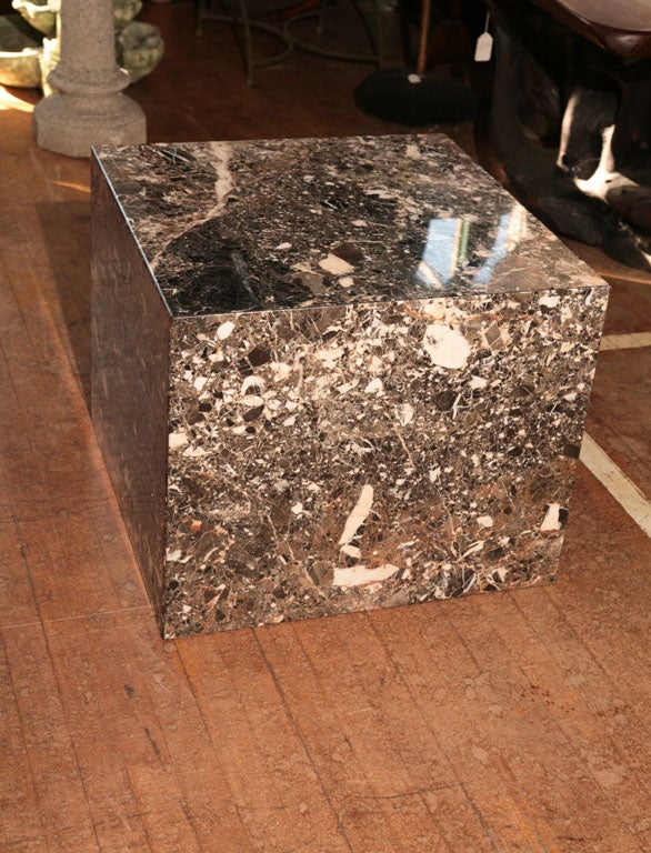 Vintage 60 Italian Marble Cube Table at 1stDibs | marble cube end table