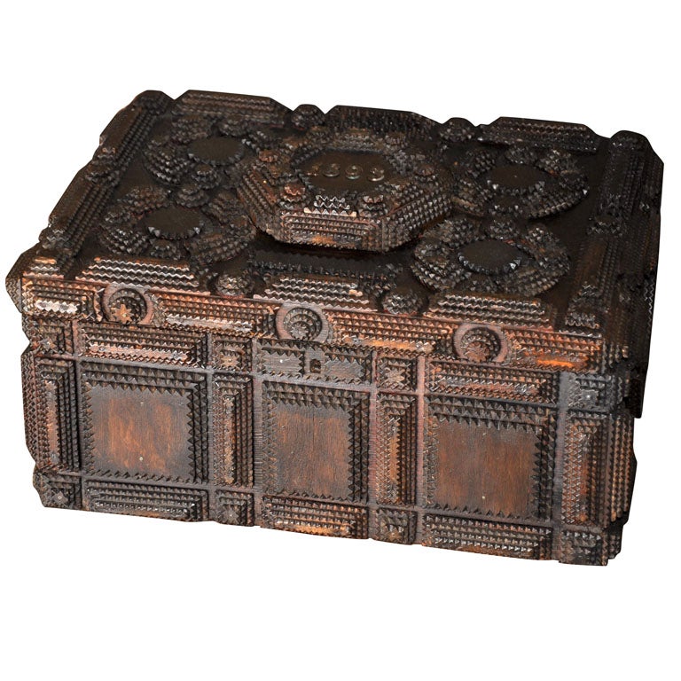 Very Large Tramp Art Box at 1stDibs