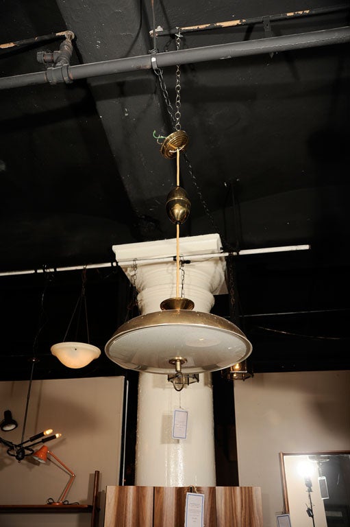 Lightolier Adjustable Height Brass Light Fixture at 1stDibs ...