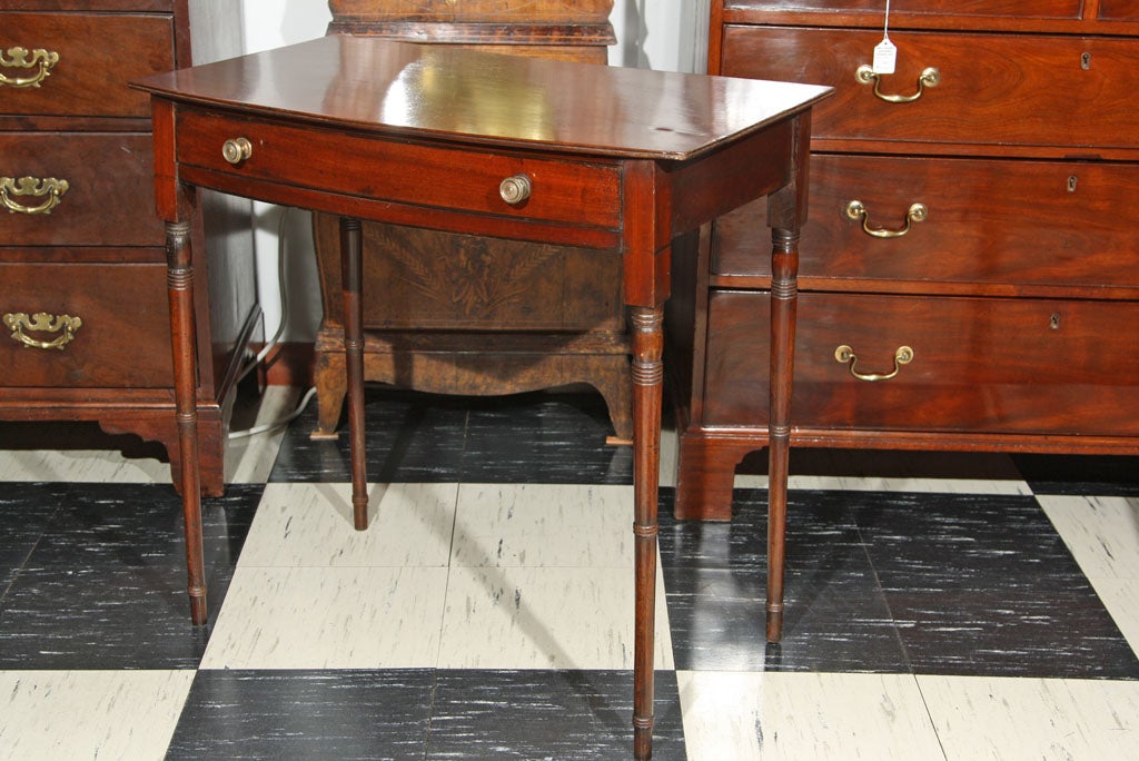 Small Mahogany Bow Front Side Table For Sale at 1stDibs | small ...