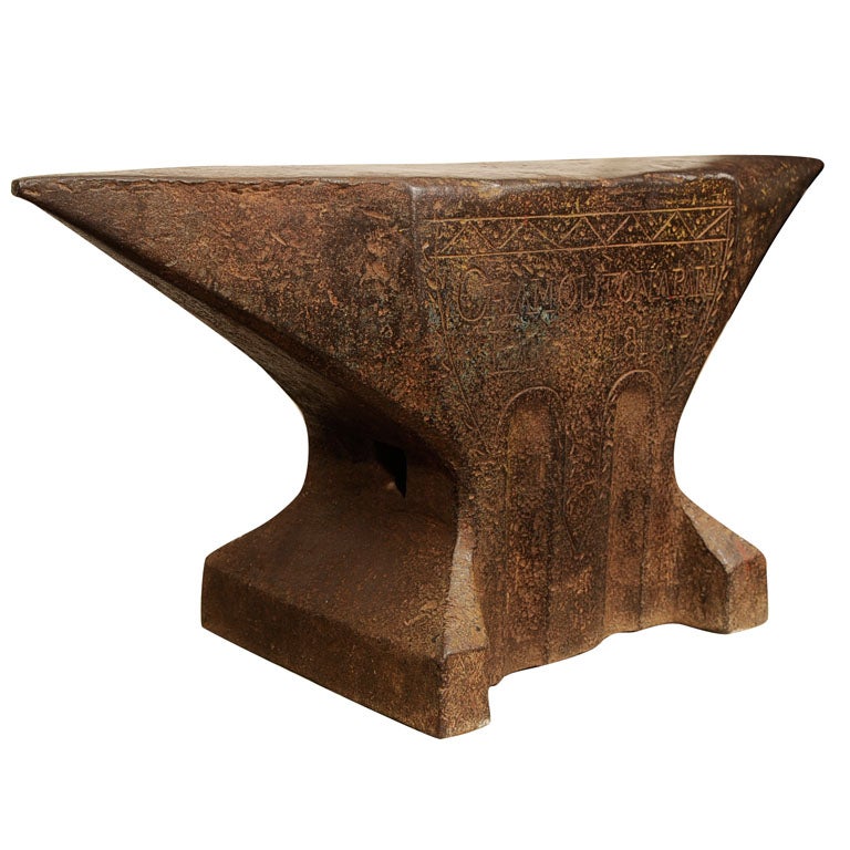 Incised Blacksmith's Anvil at 1stDibs