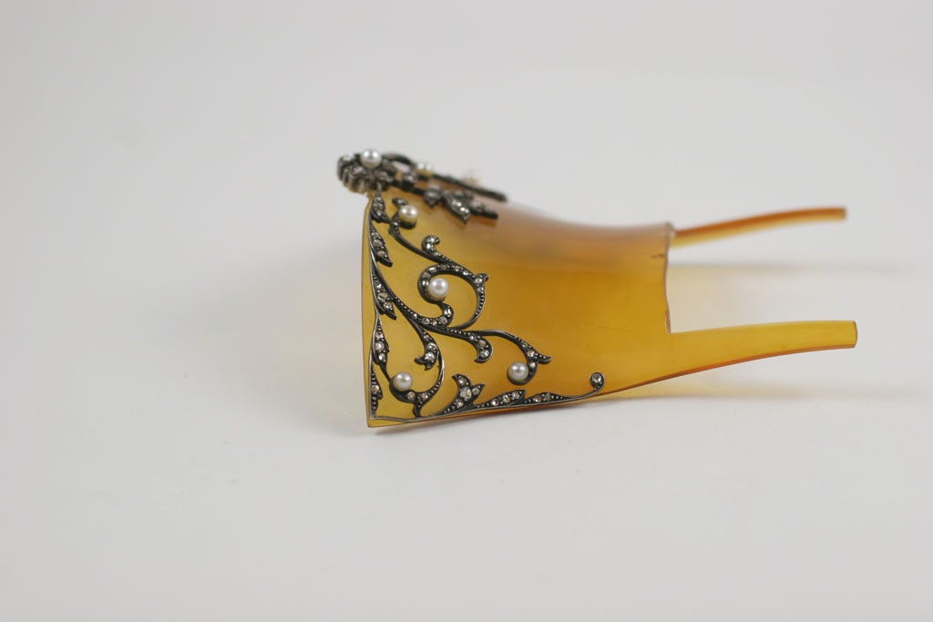 Amber Hair Comb For Sale at 1stDibs