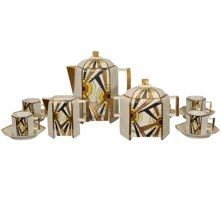 Art Deco Limoges Coffee Set at 1stDibs