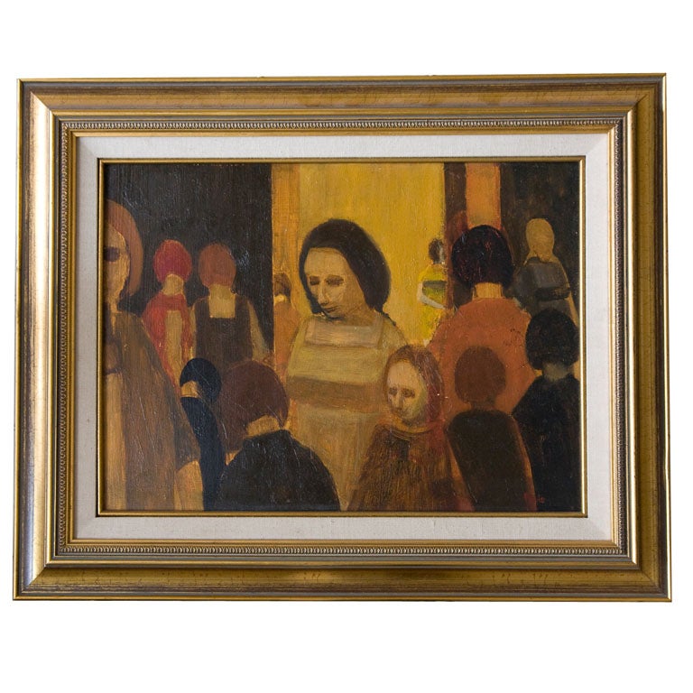 Richard Poole oil painting on board titeled/signed at 1stDibs