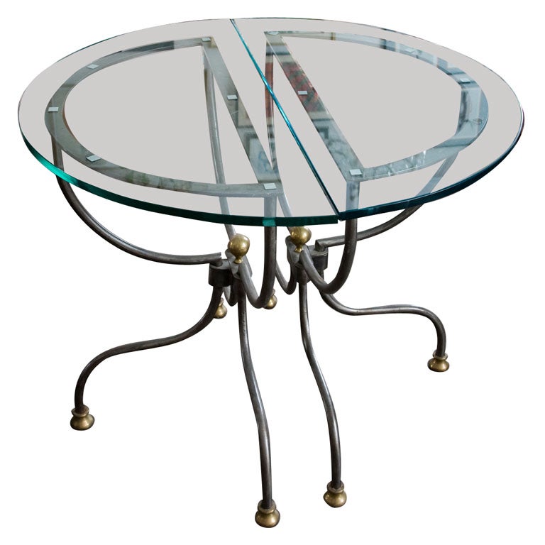 1980's Semi Circular End Tables at 1stDibs