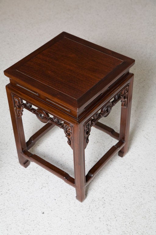 Small Chinese Carved Rosewood Table at 1stDibs