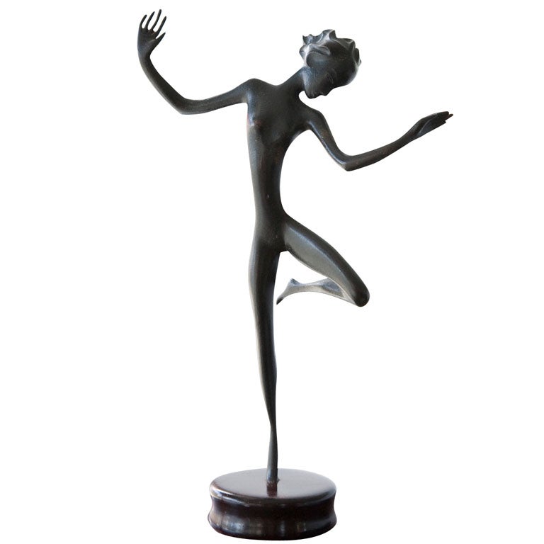 Bronze Hagenauer Dancing Figure at 1stDibs