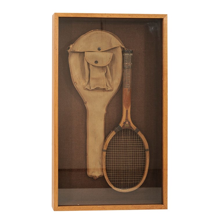 Tennis Racket Mounted in Shadow Box For Sale at 1stDibs | tennis racket ...