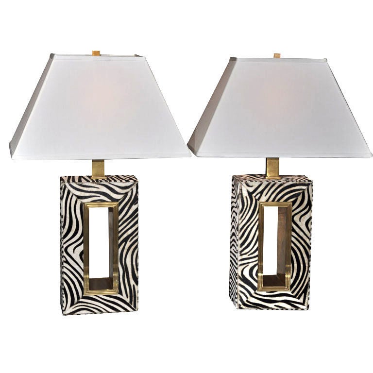 Zebra Lamps - 34 For Sale on 1stdibs