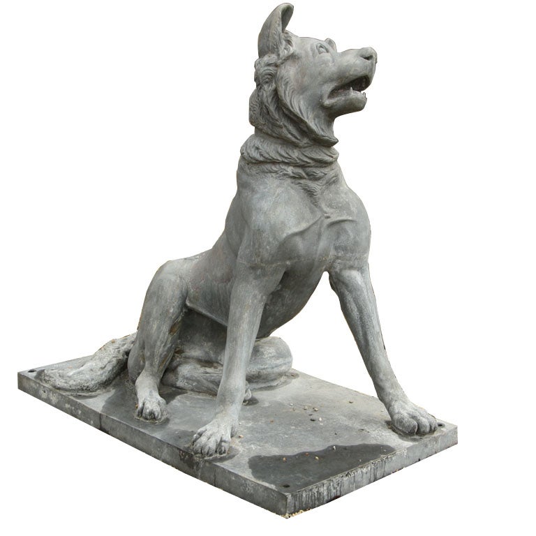 Rare Lifesize Zinc "Dog of Alcibiades" (Molosser Dog) at 1stDibs