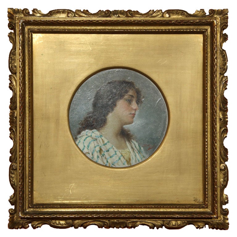 Italian Painting of A Woman By Tito Conti at 1stDibs | tito conti paintings