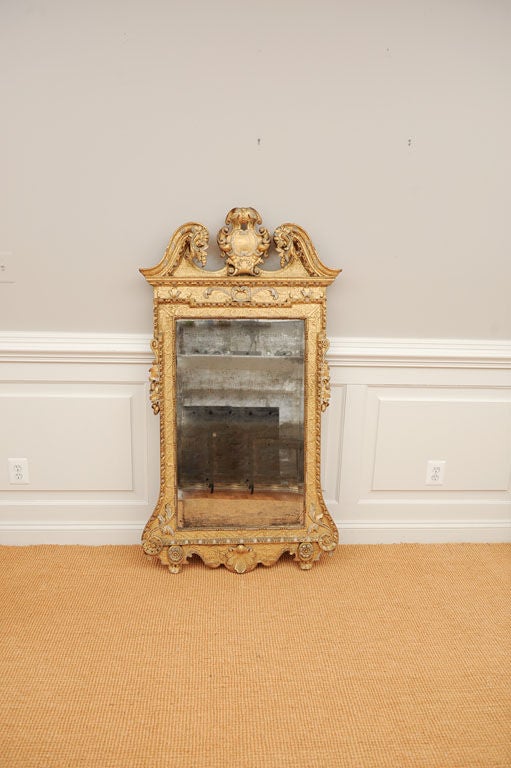 William Kent George II Carved Giltwood Pier Mirror For Sale at 1stDibs