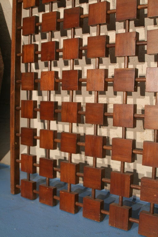 Mid century wood panel / divider at 1stDibs