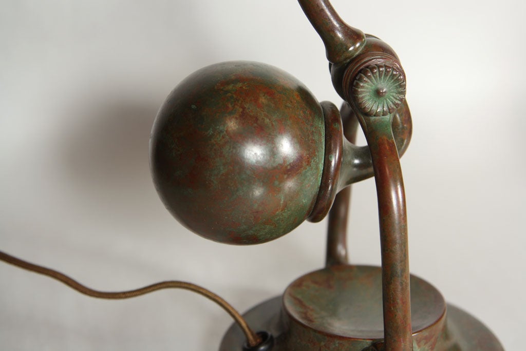 Tiffany Studios Counterbalance Desk Lamp Damascene Shade at 1stDibs ...