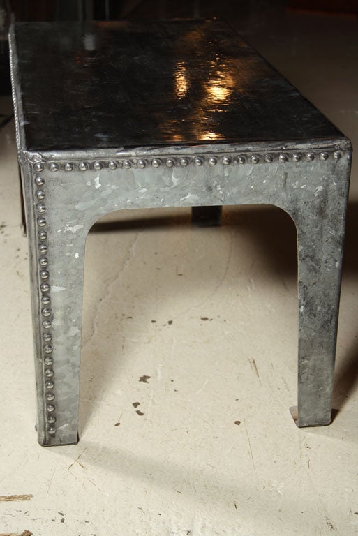 Industrial Water Tank "Coffee" Table galvanized metal rivets at 1stDibs ...