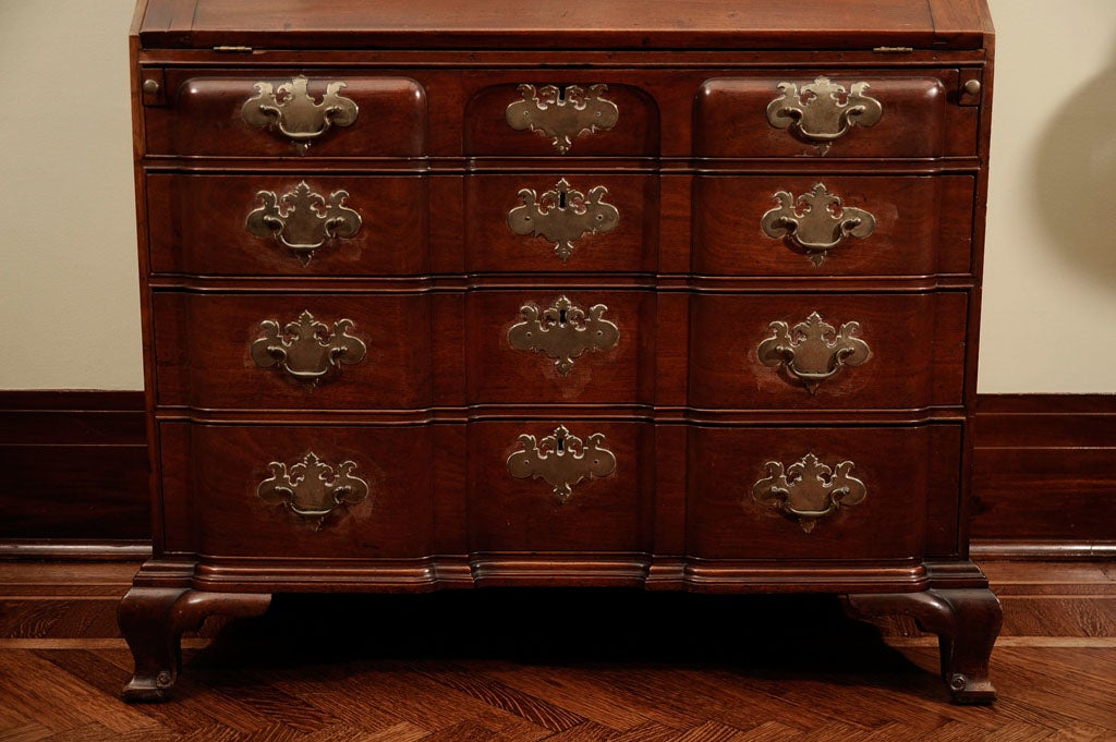 A Rare Diminutive Chippendale Block Front Desk and Bookcase For Sale at ...