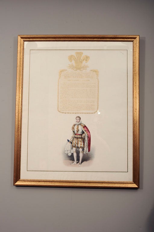 Set of 10 Ceremonial Prints of the Coronation of King George IV at ...