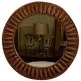 Custom Made Pine Cone Round Mirror at 1stDibs