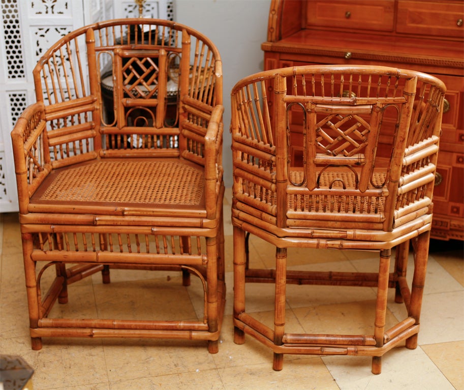 Vintage Brighton Bamboo Arm Chairs at 1stDibs | brighton chairs ...