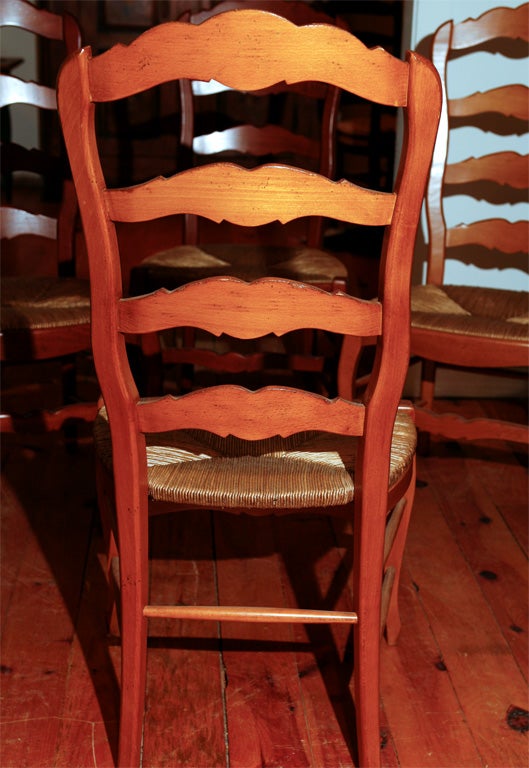French Normandy reproduction ladder back chairs at 1stDibs
