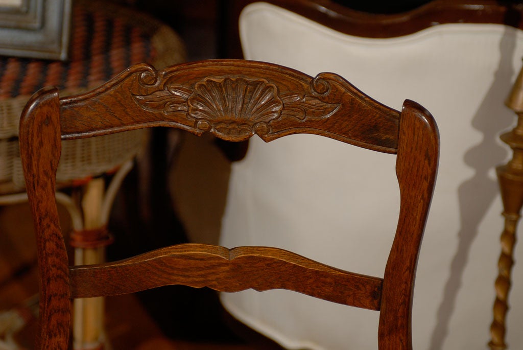 Set Of 4 French Rush Bottom Chairs at 1stDibs