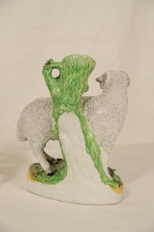 A Pair of Staffordshire Sheep Spill Vases at 1stDibs