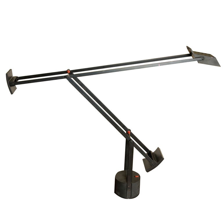 Artemide, black Tizio lamp by R sapper, halogen light at 1stDibs