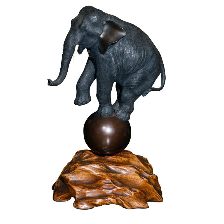 Japanese Bronze Elephant at 1stDibs