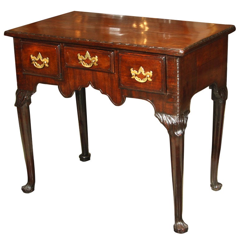 Irish Mahogany Three-Drawer Lowboy at 1stDibs