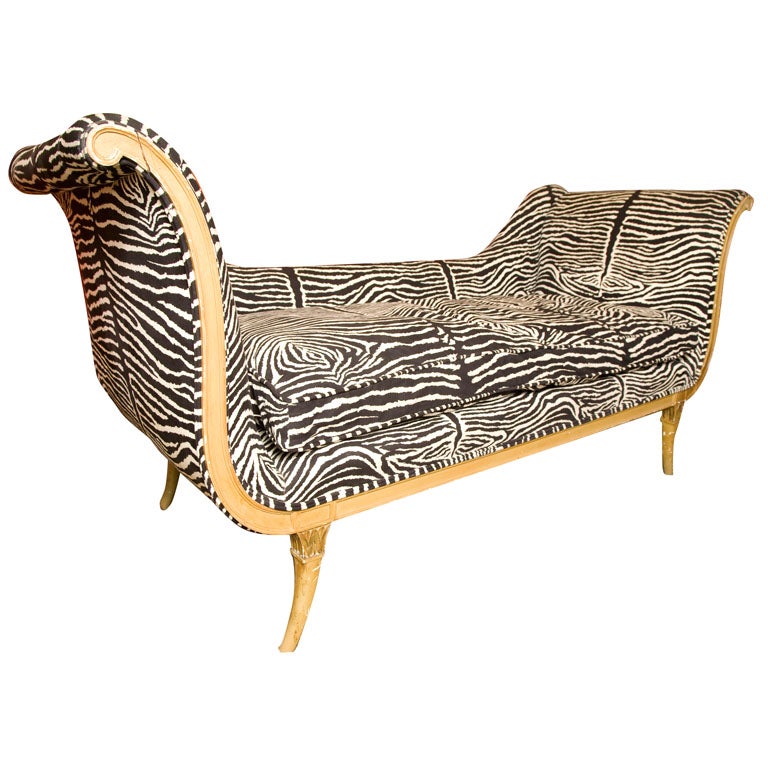 Vintage Deco Zebra Sofa~ at 1stDibs