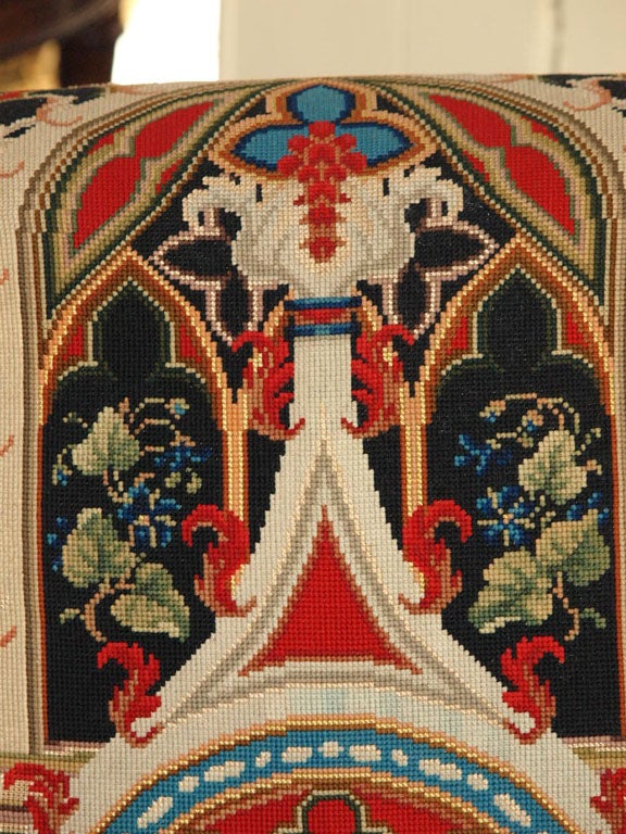 Antique English Victorian needlepoint "Prie Dieu". at 1stDibs