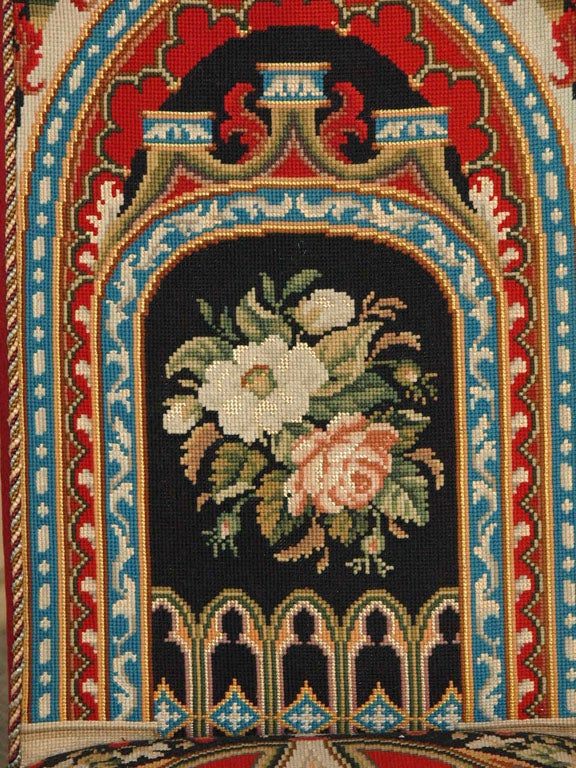 Antique English Victorian needlepoint "Prie Dieu". at 1stDibs