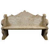 Carved Marble Bench For Sale at 1stDibs