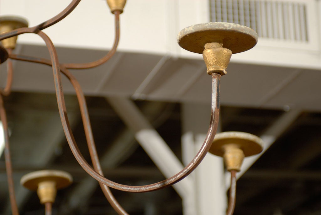 A 12-arm Column Chandelier at 1stDibs