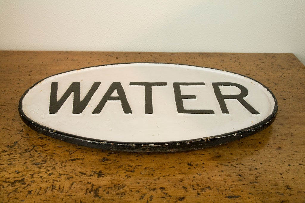 Large Heavy Cast Iron Early RailRoad Sign at 1stDibs