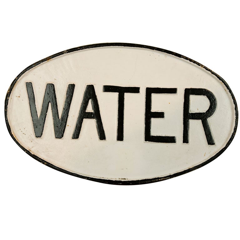 Large Heavy Cast Iron Early RailRoad Sign at 1stDibs