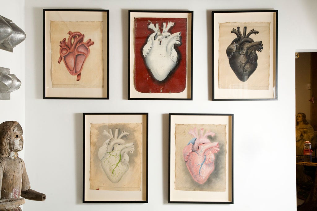 Collection of Painted Human Heart Studies at 1stDibs | human heart ...