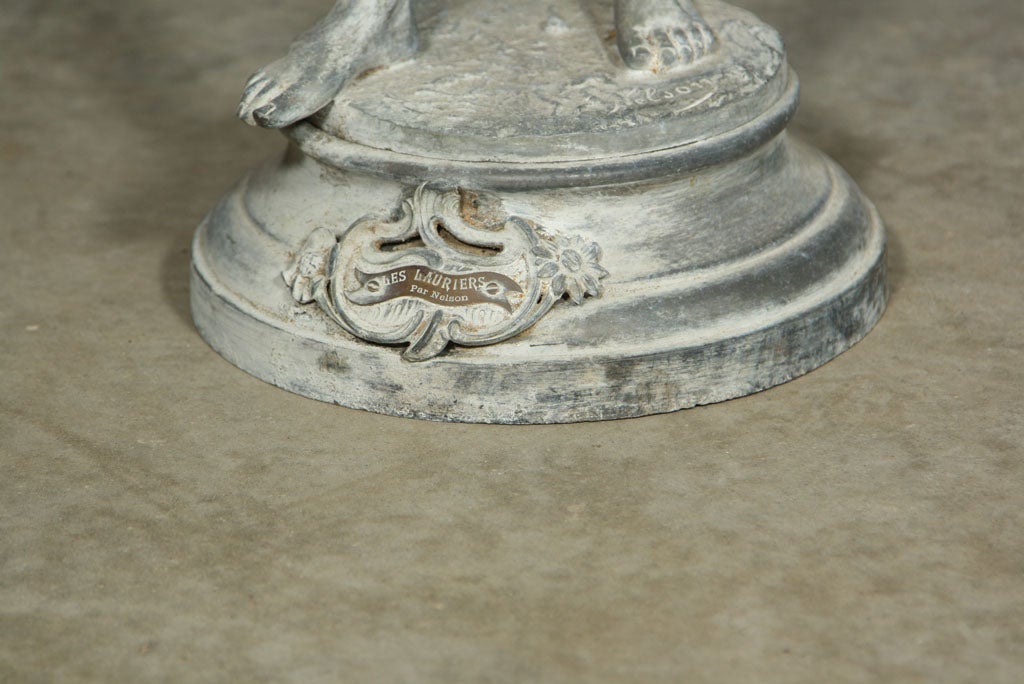 Fine Zinc Statue of "Les Lauriers" by Nelson at 1stDibs | zinc sculpture