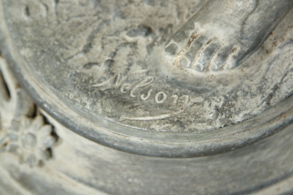 Fine Zinc Statue of "Les Lauriers" by Nelson at 1stDibs | zinc sculpture