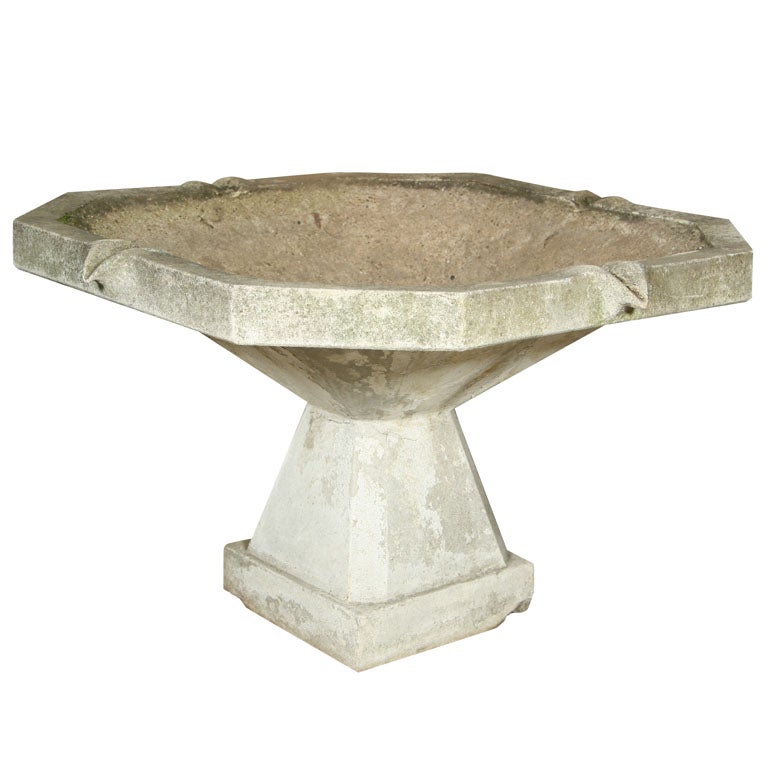 Art Deco Cast Stone Fountain/Table Base at 1stDibs