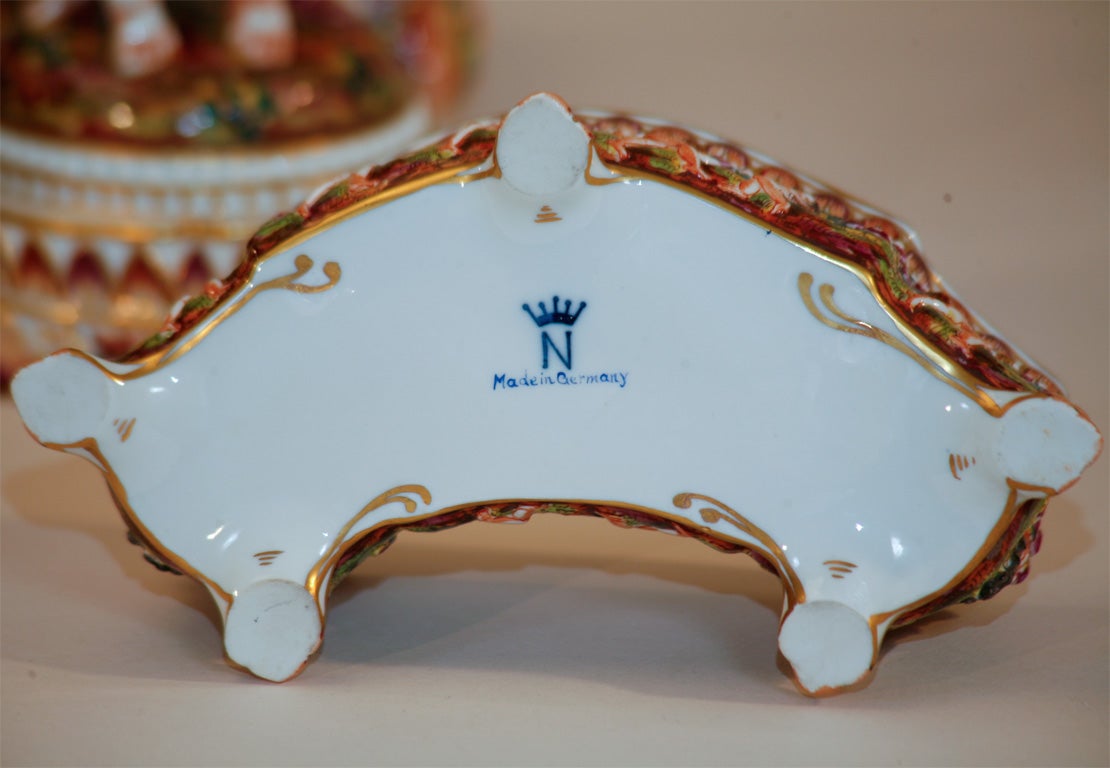 Exceptional Complete Capo di Monte Table Surround and Candlesticks For ...