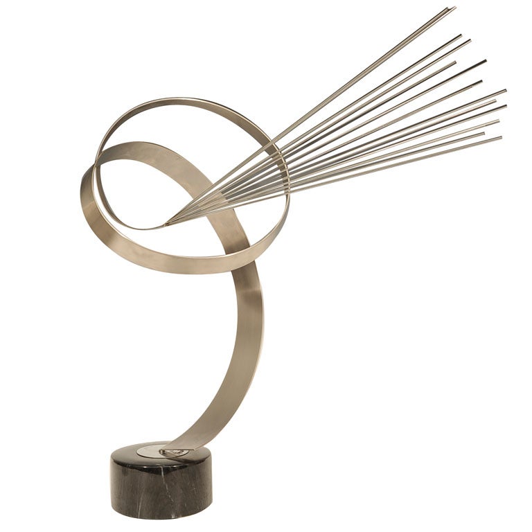 Kinetic Metal Sculpture Signed Curtis Jere at 1stDibs