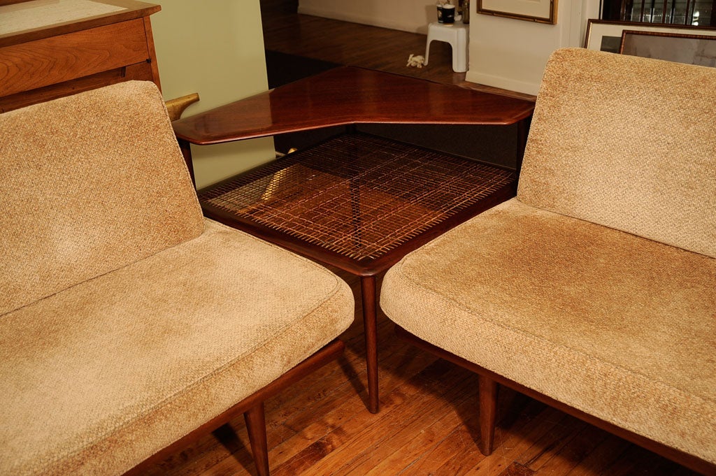 Double Sofa and Side Table Sectional Unit by John Stuart at 1stDibs