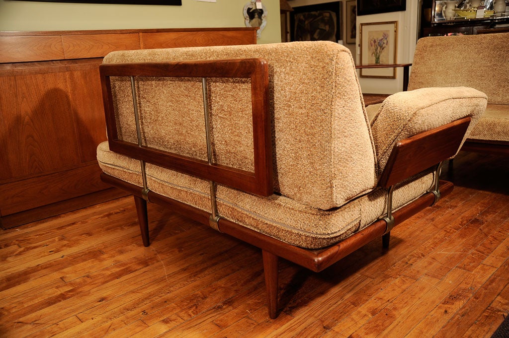 Double Sofa and Side Table Sectional Unit by John Stuart at 1stDibs