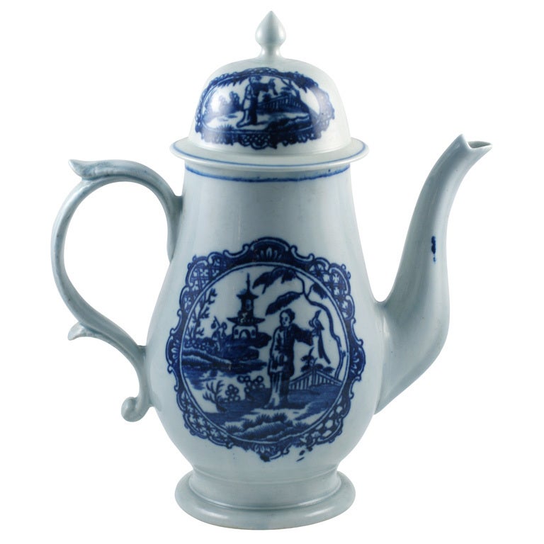 Liverpool Porcelain Teapot For Sale at 1stDibs