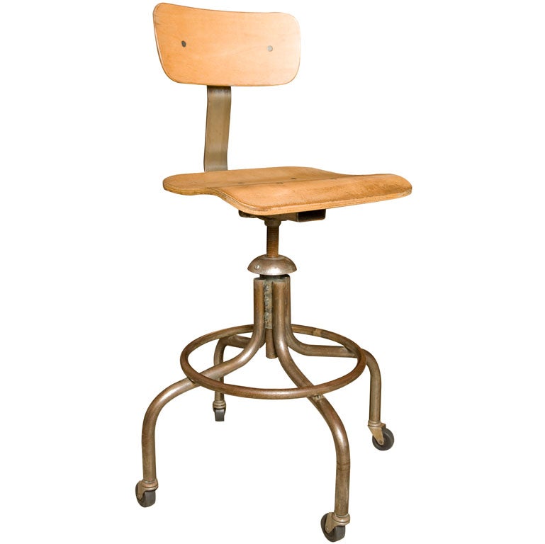 Industrial 1950's Drafting Chairs For Sale at 1stDibs