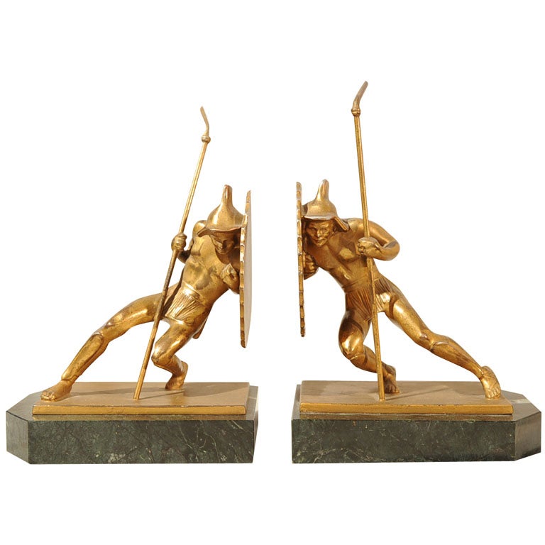 Pair of Roman Soldier Bookends at 1stDibs | roman bookends